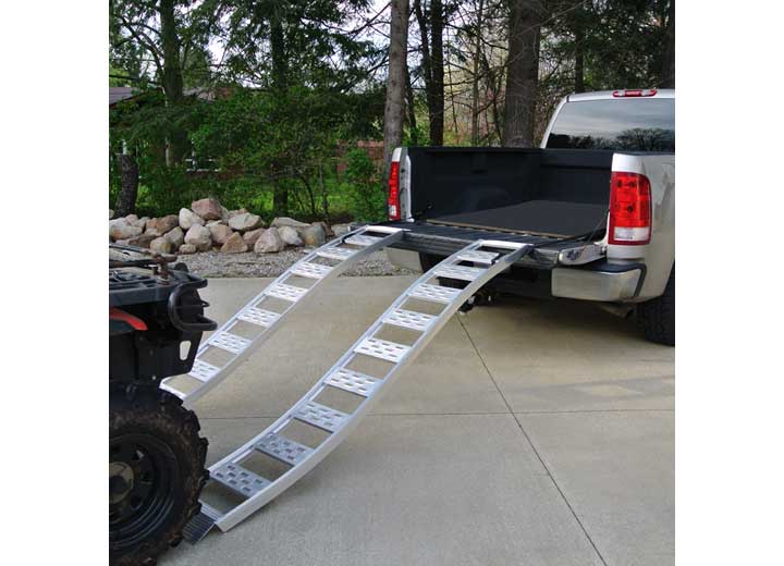 CargoSmart 12" W X 90" L Aluminum Folding S-Curve Ramp w/ Treads, 1500 ...