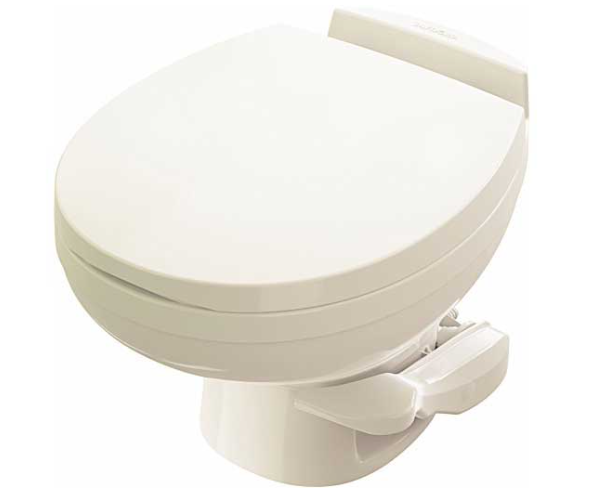 Thetford Aqua Magic Residence Bone Plastic Low Profile Built-In Toilet ...