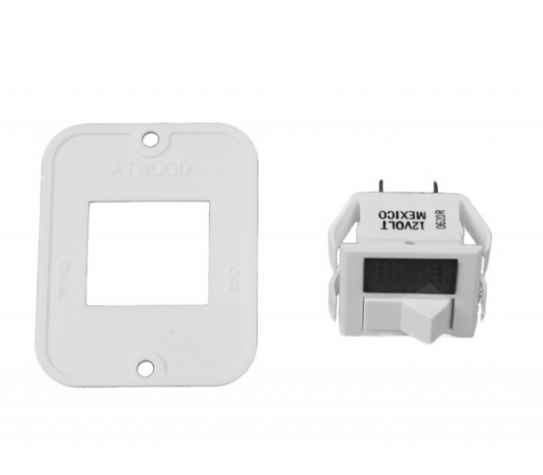 Dometic 12V White Single Water Heater Switch for Atwood Electronic ...