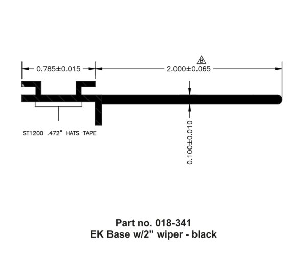 AP Products | EK Wiper Seal Base with 2" Wiper | 018-341 | 35' Roll ...
