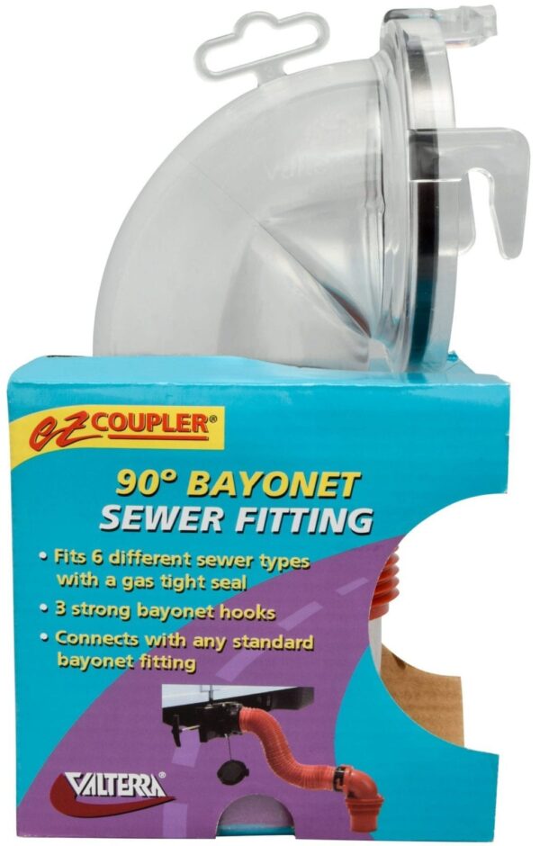 Valterra | 90 Degree EZ Coupler Bayonet for RV Sewer Hose | F02-3112CL ...