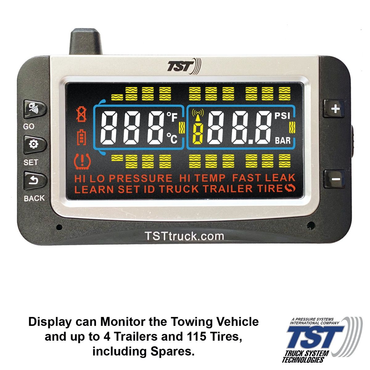 TST | 507 Series 4 Flow Thru Sensor TPMS System Color Display ...